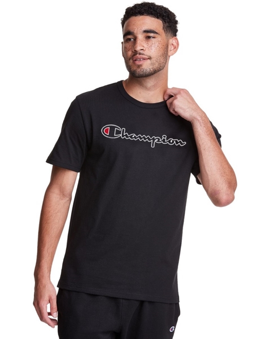 Camiseta Champion Script Logo Outline Masculina
